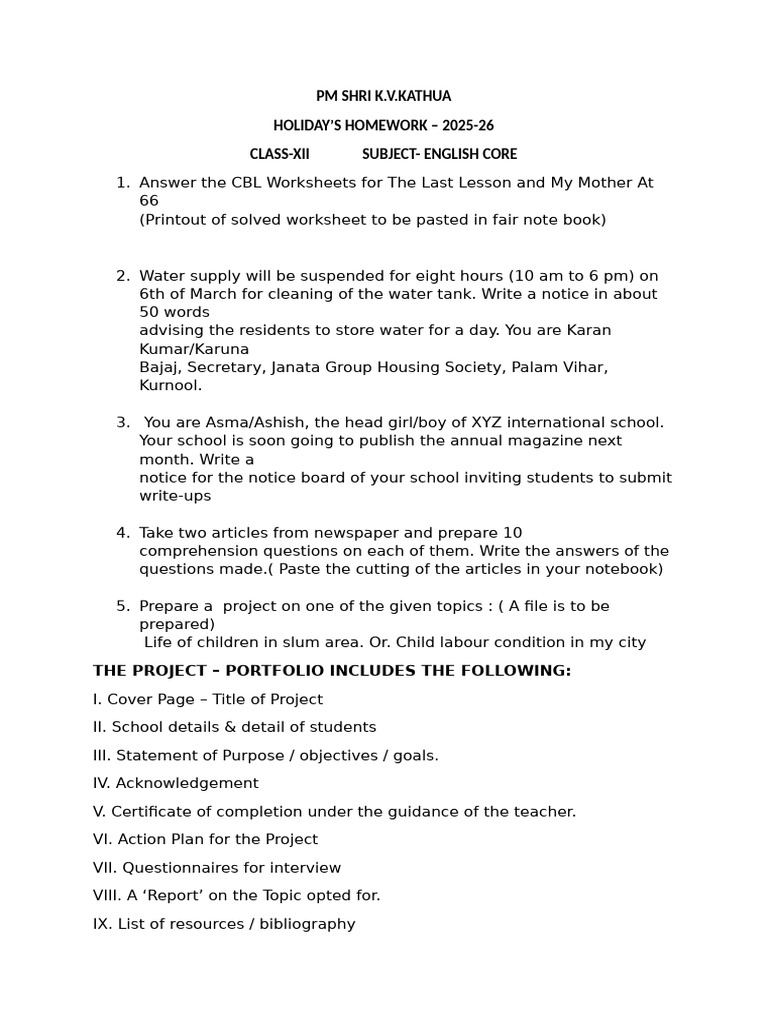 HHW 12 Eng Core | PDF