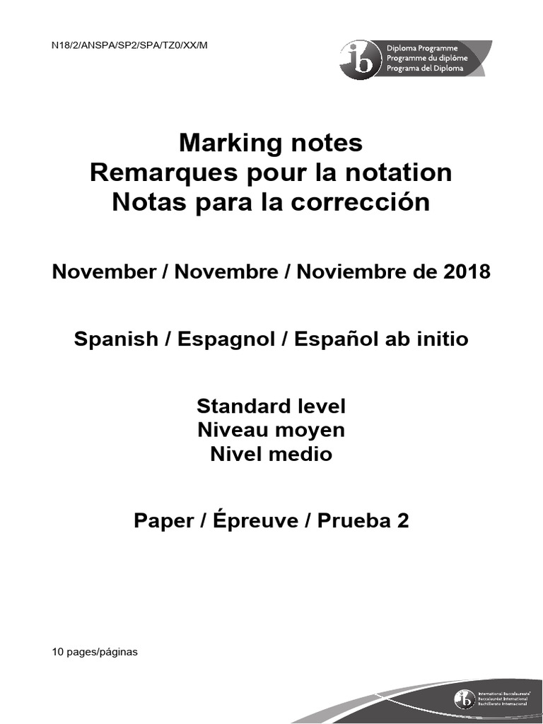N18 Spanish Ab Initio RESPUESTAS | PDF | Información | Léxico