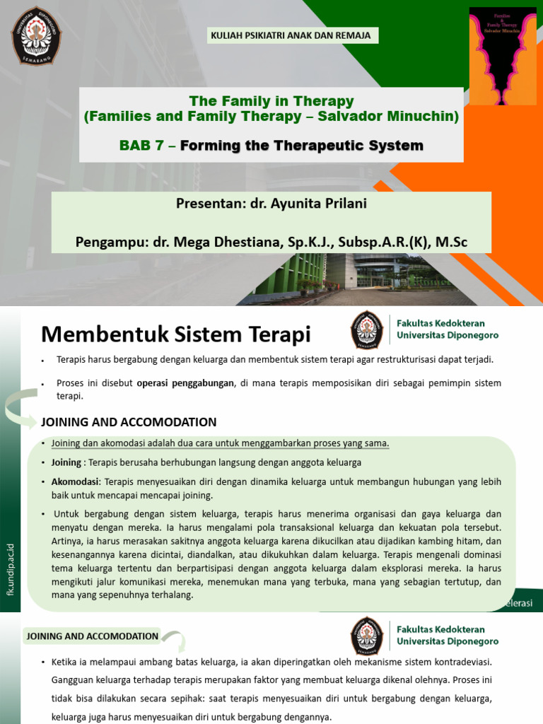 Minuchin BAB 7 - Forming The Therapeutic System | PDF