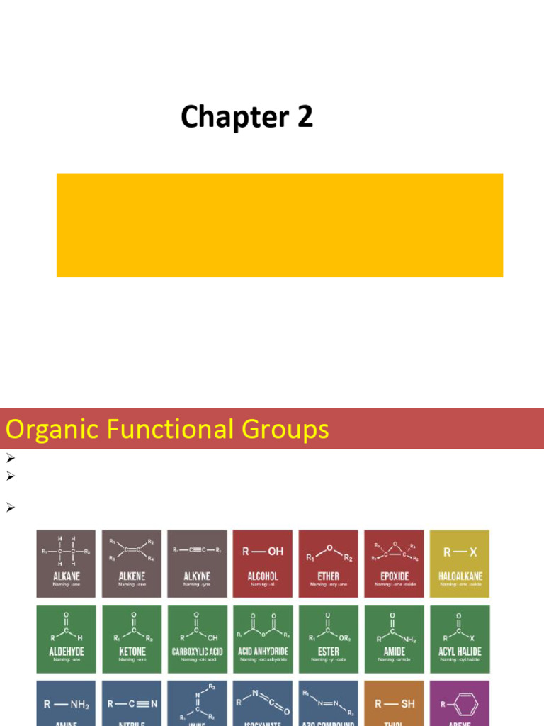 Chapter 2 Organic Functional Groups | PDF | Alkene | Alkane
