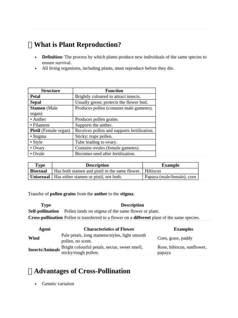 ? What Is Plant Reproduction | PDF | Seed | Flowers