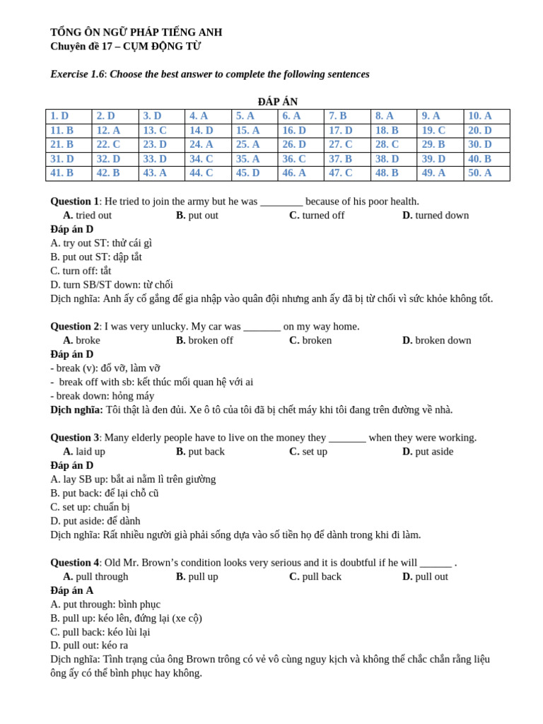 CD17 Exercise 1.6 KEY | PDF