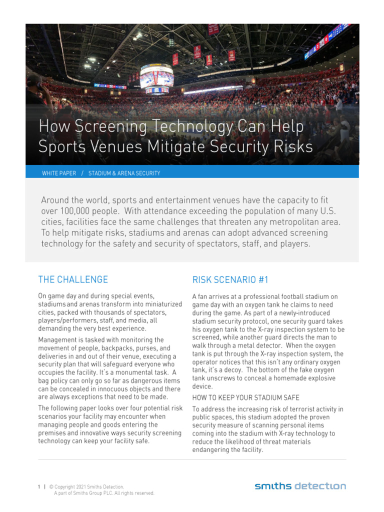 White Paper - Stadiums and Arenas Risk Scenarios | PDF