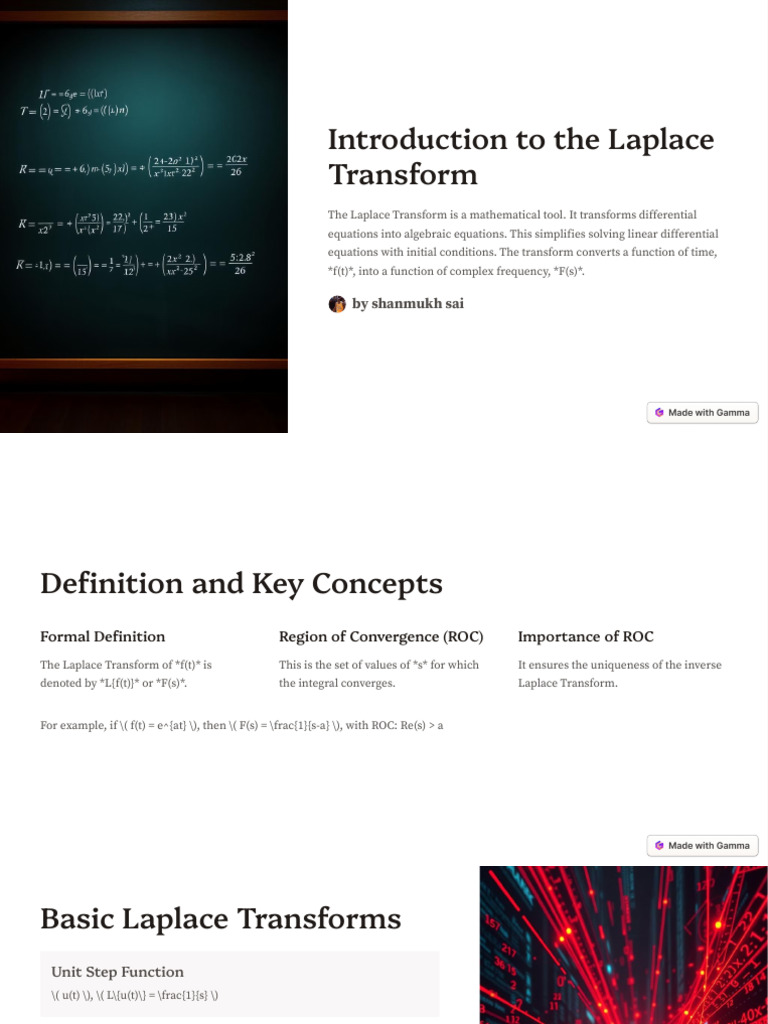 Introduction-to-the-Laplace-Transform | PDF | Laplace Transform | Function (Mathematics)