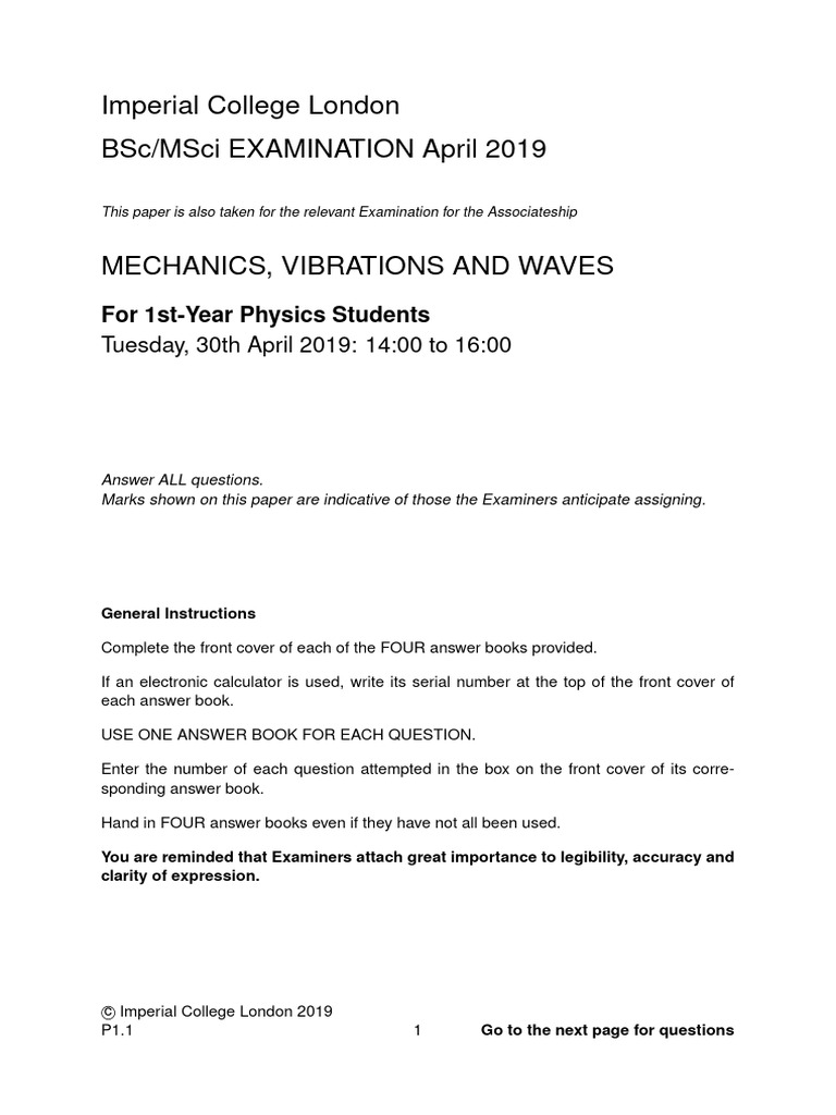 Mechanics, Vibrations & Waves | PDF | Force | Harmonic
