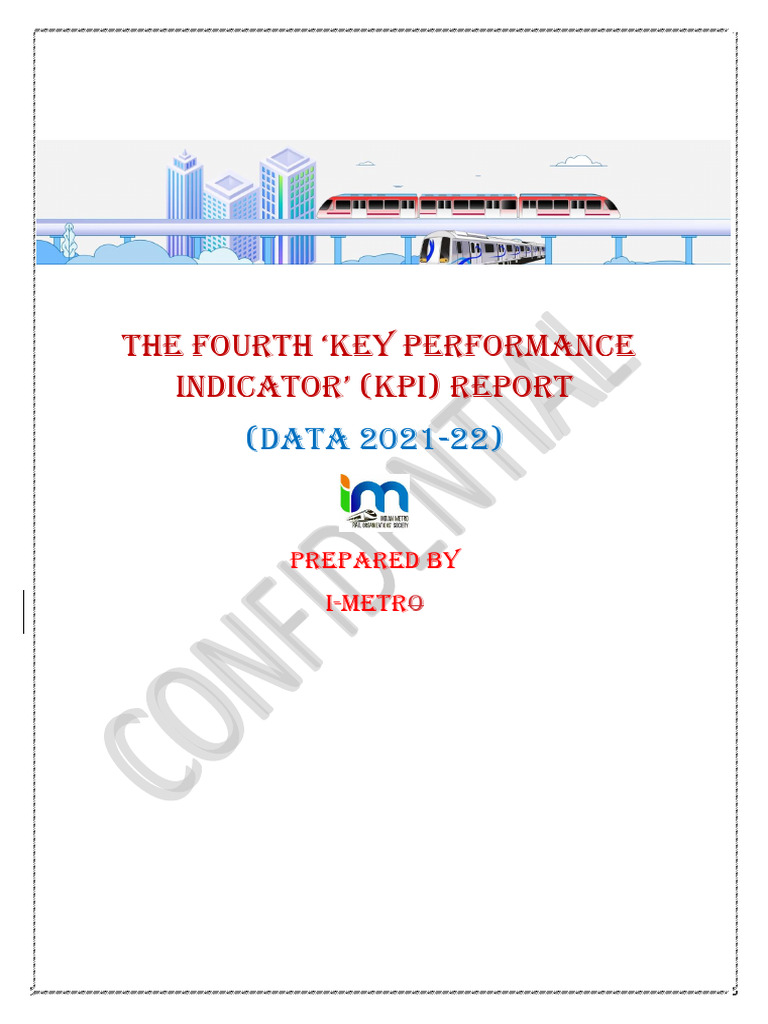 Kpi Report Fy 2021-22 - I-Metro - Final..17.01.24 | PDF | Performance Indicator