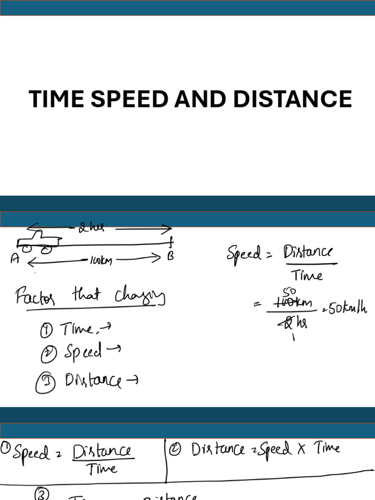 Time Speed and Distance Tap 2 | PDF