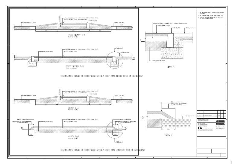 SD 6-19-521 Typical Speed Table (Asphalt) Construction Details | PDF ...