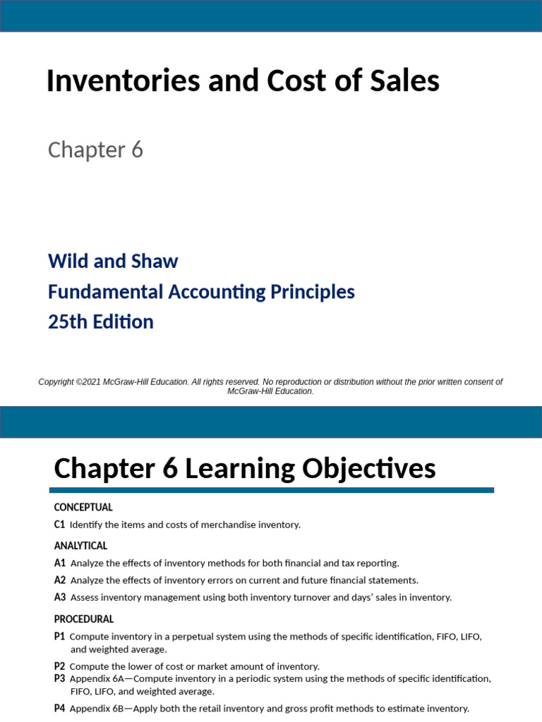 Wild Fap 25e ch06 PPT Accessible | PDF | Cost Of Goods Sold | Inventory