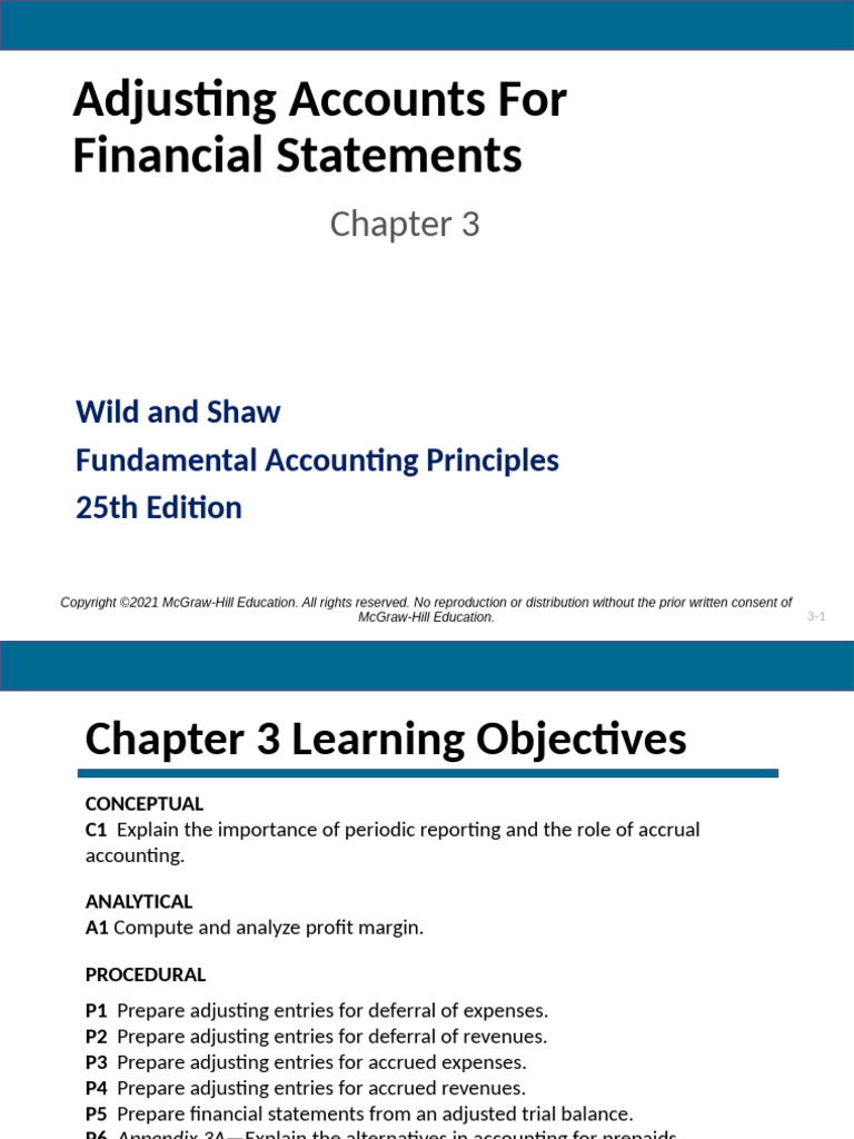 Wild Fap 25e ch03 PPT Accessible | PDF | Depreciation | Accrual