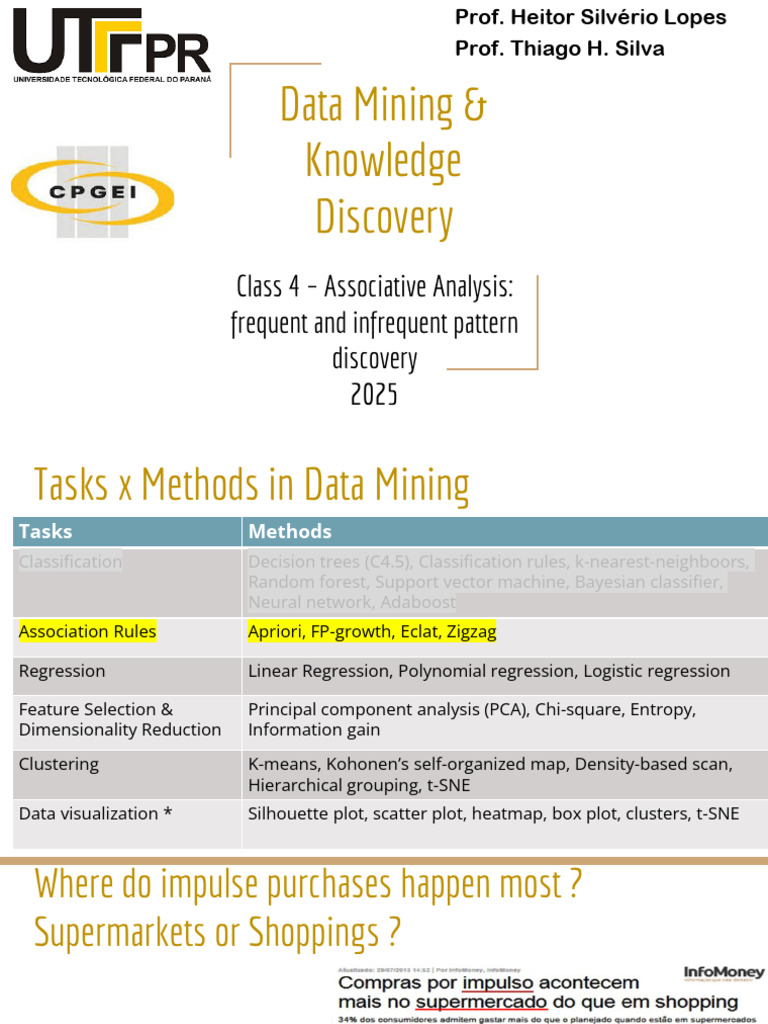 Associative Analysis in Data Mining | PDF | Applied Mathematics ...