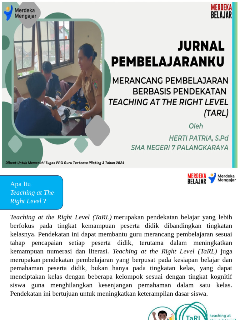 Herti Patria - Merancang Pembelajaran Berbasis Pendekatan TaRL | PDF