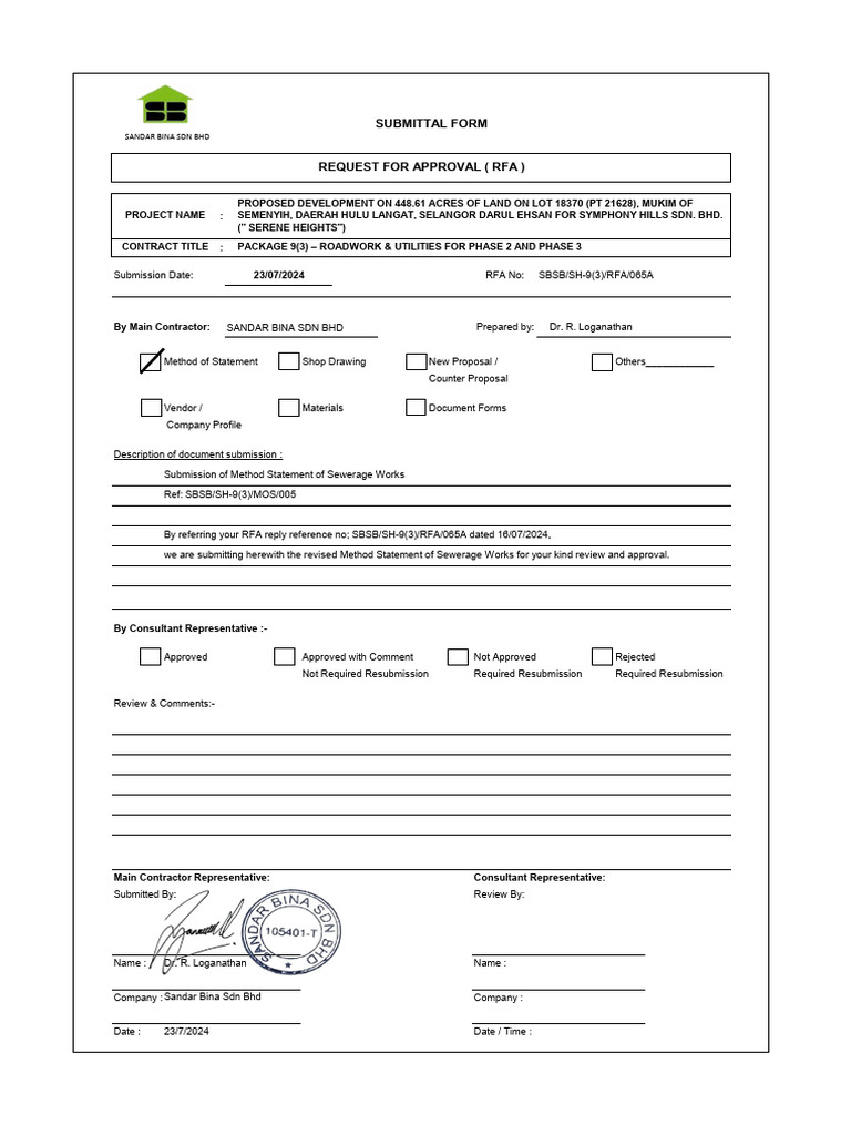 RFA 65A - MOS Sewerage Works | PDF | Sanitary Sewer | Concrete