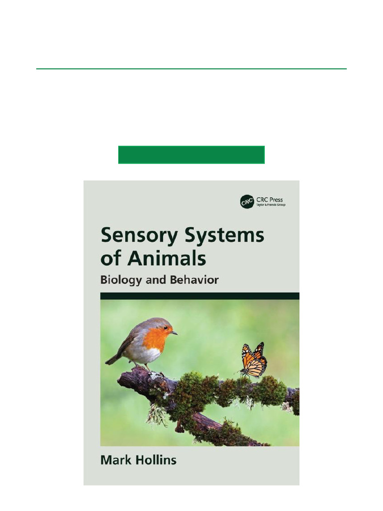 Sensory Systems of Animals Biology and Behavior 1st Edition Illustrated ...