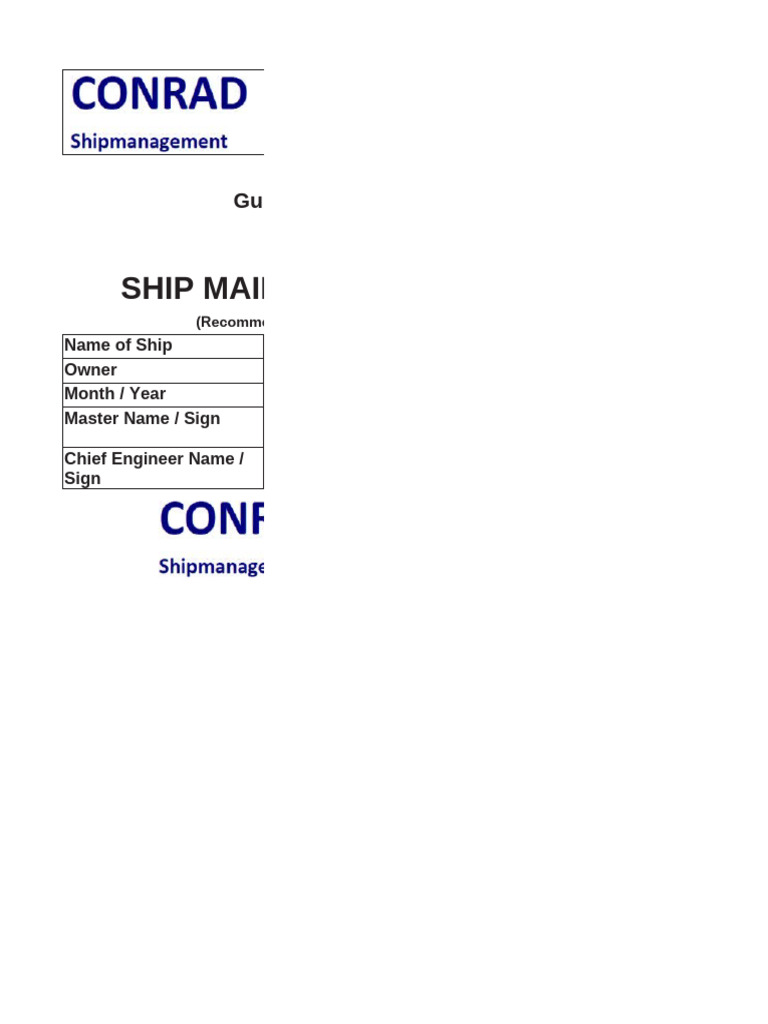 14 Appx IV - SHIP MAINTENANCE GUIDELINES | PDF