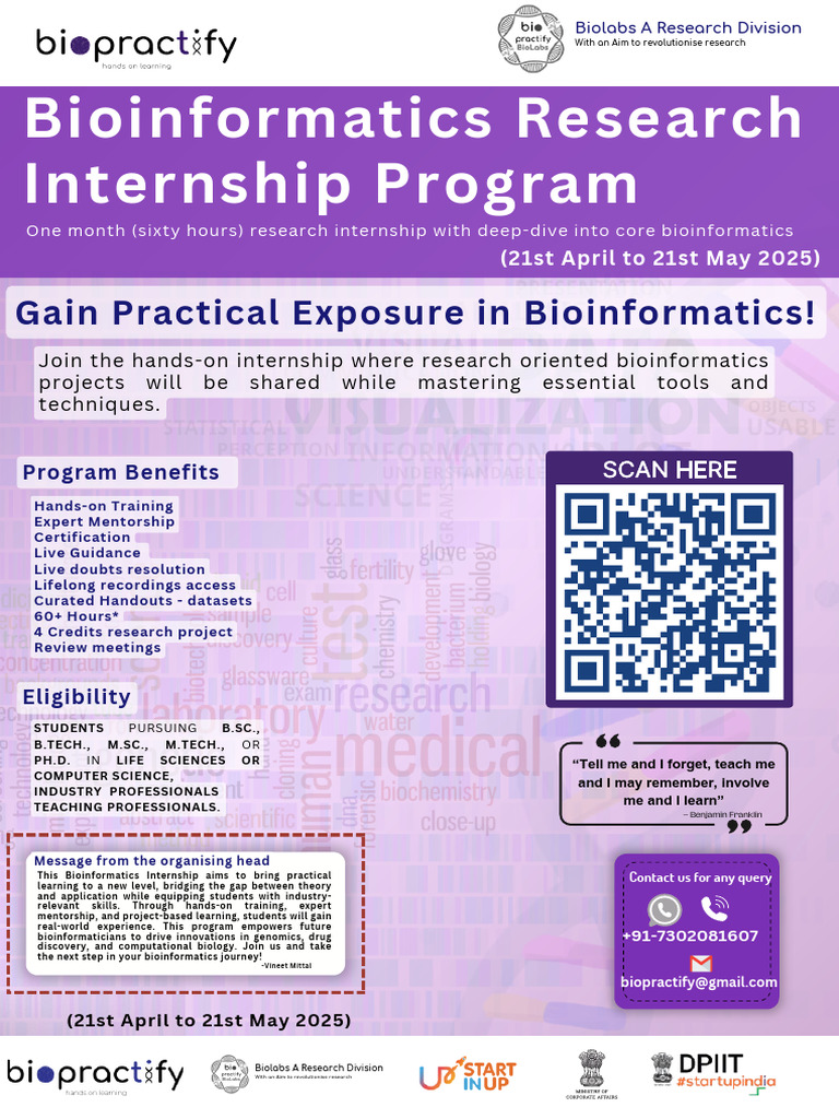 Bioinformatics Live Internship With Project | PDF | Bioinformatics ...