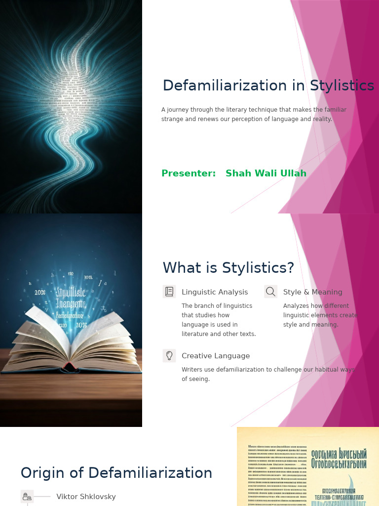 Defamiliarization in Stylistics | PDF | Linguistics | Human Communication