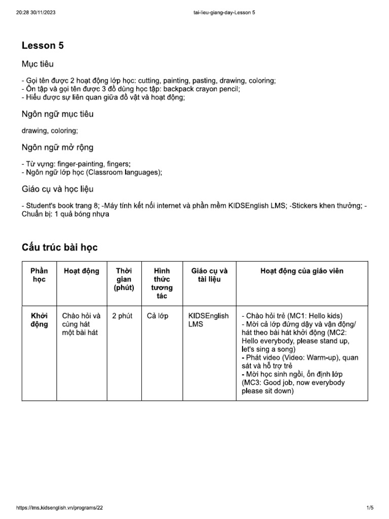 Unit 1 - Lesson 5 | PDF