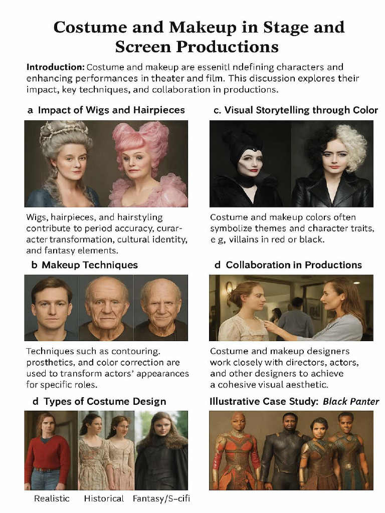 Costume and Makeup Design Discussion Notes | PDF | Costume Design ...