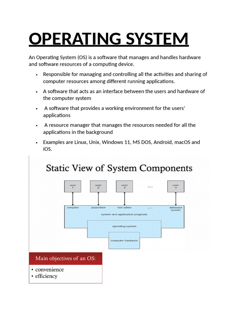 Operating System Chapter 01 | PDF | Operating System | Kernel (Operating System)