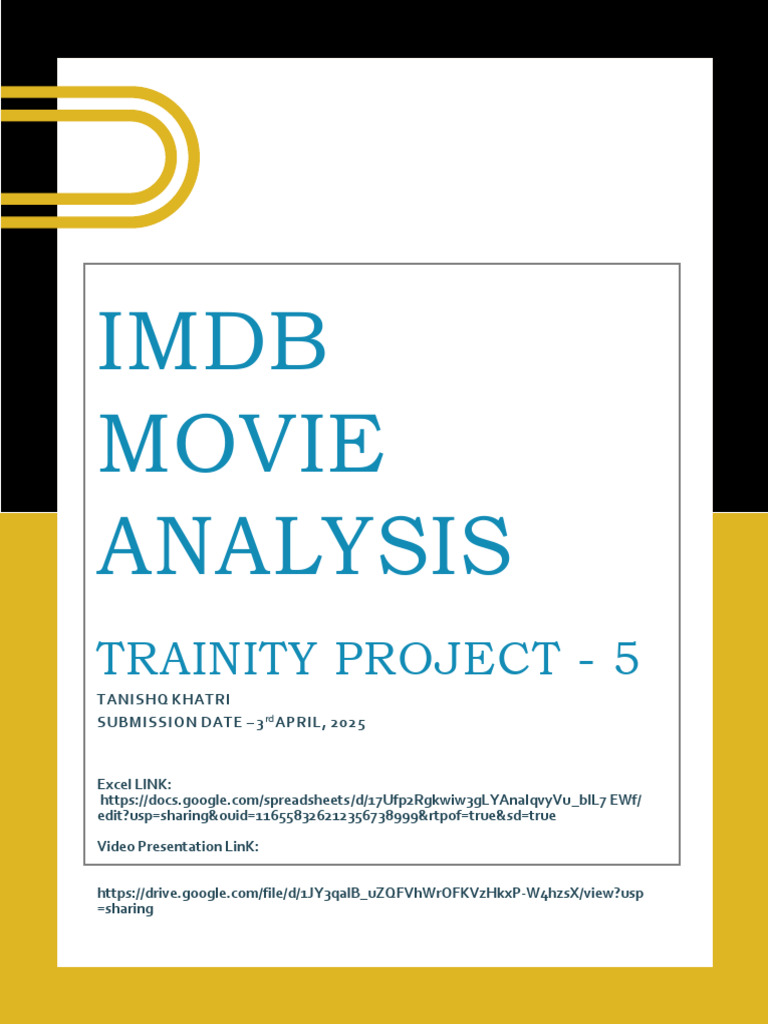 IMDB Movie Analysis Final | PDF | Statistics | Data