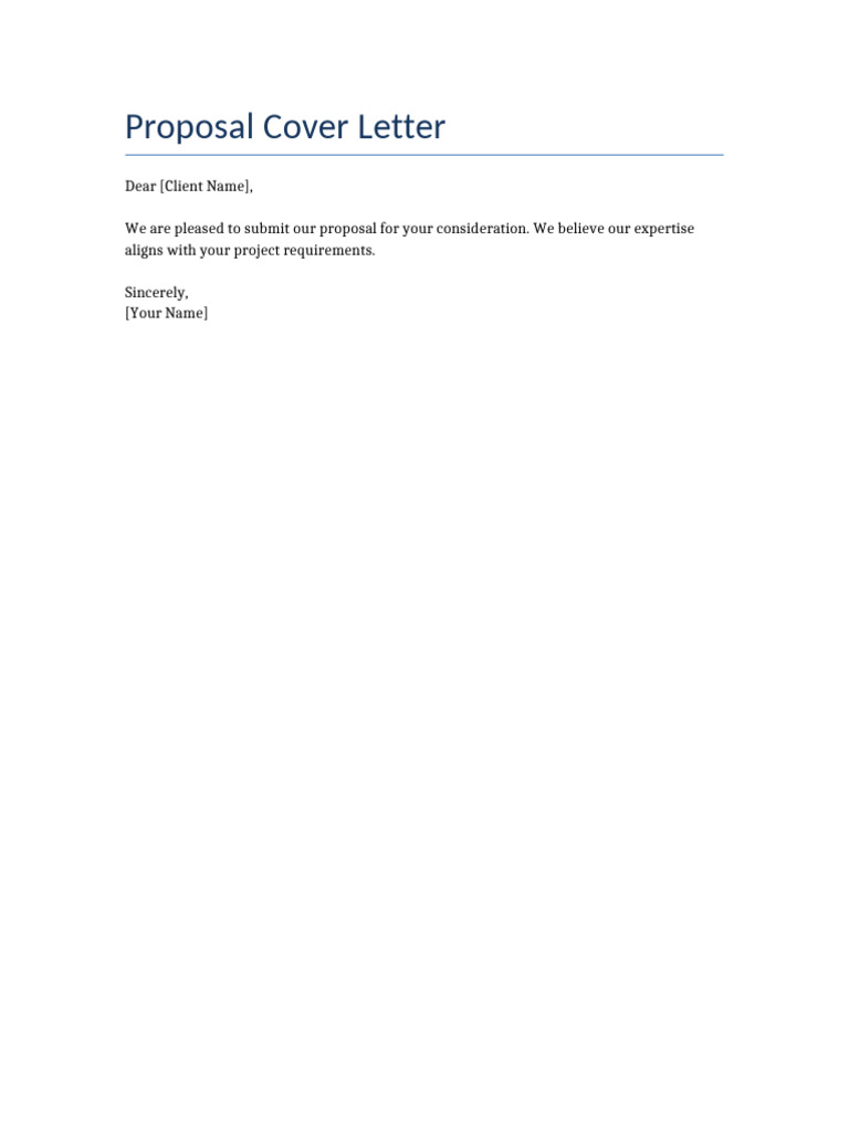 Proposal Cover Letter | PDF
