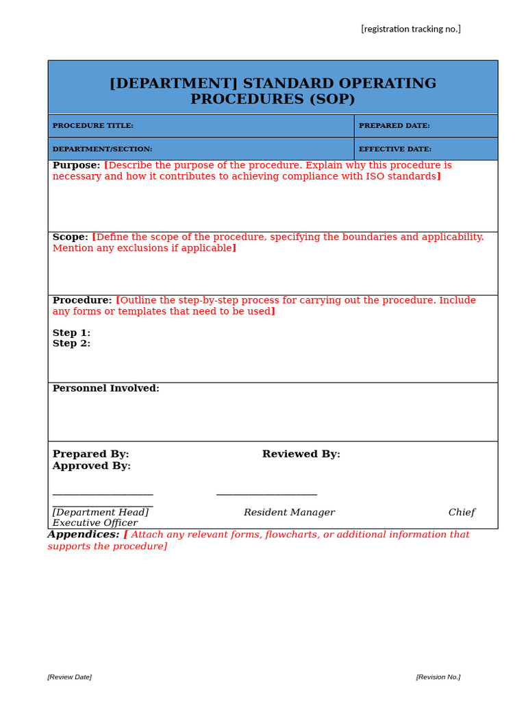 FORMAT ISO PROCEDURE (1) | PDF