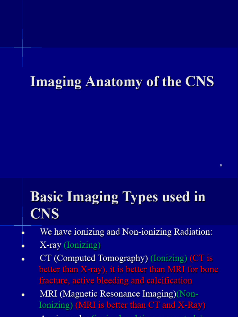 CNS Imaging Anatomy Overview | PDF | Brainstem