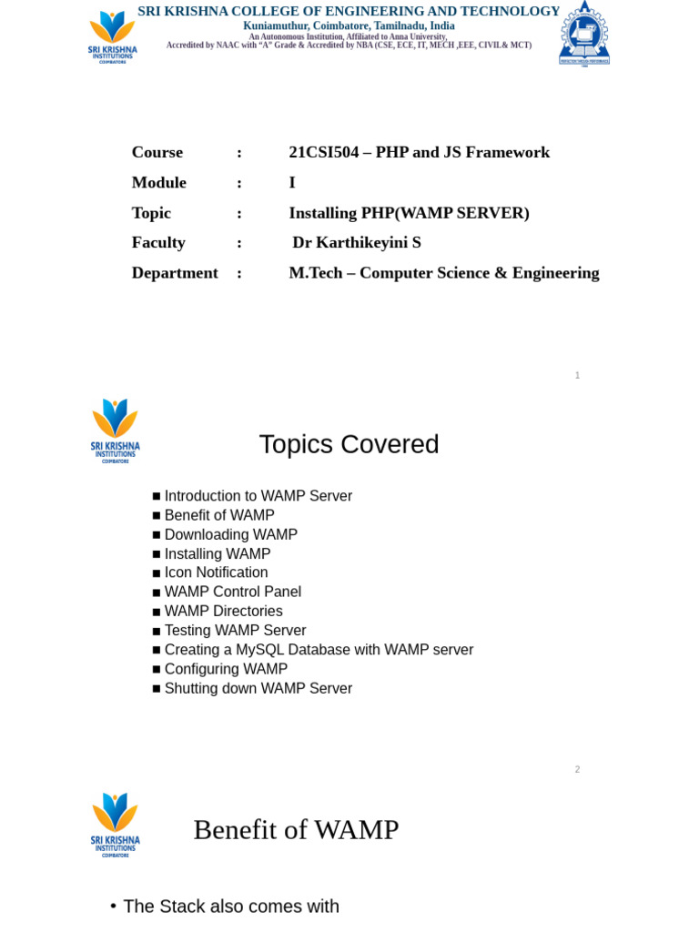 1.1 Installation of WAMP Server | PDF | Networking | Web Server