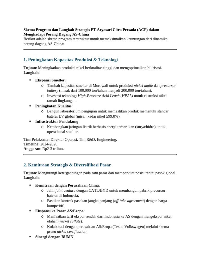 Skema Program ACP | PDF