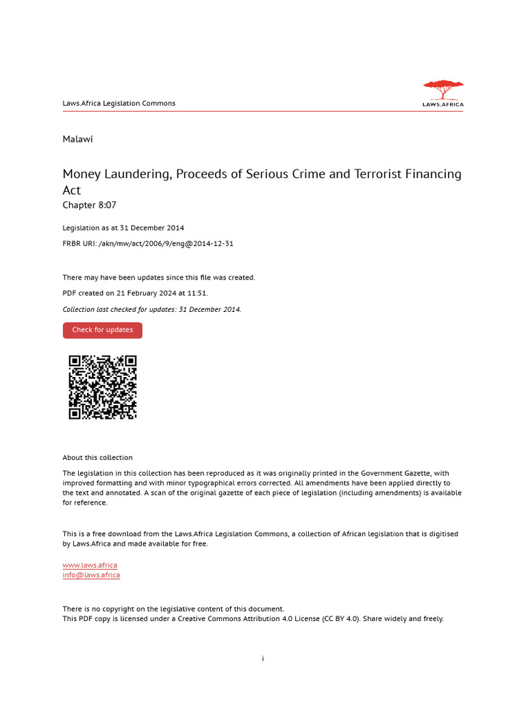 Money Laundering Proceeds of Serious Crime and Terrorist Financing Act ...