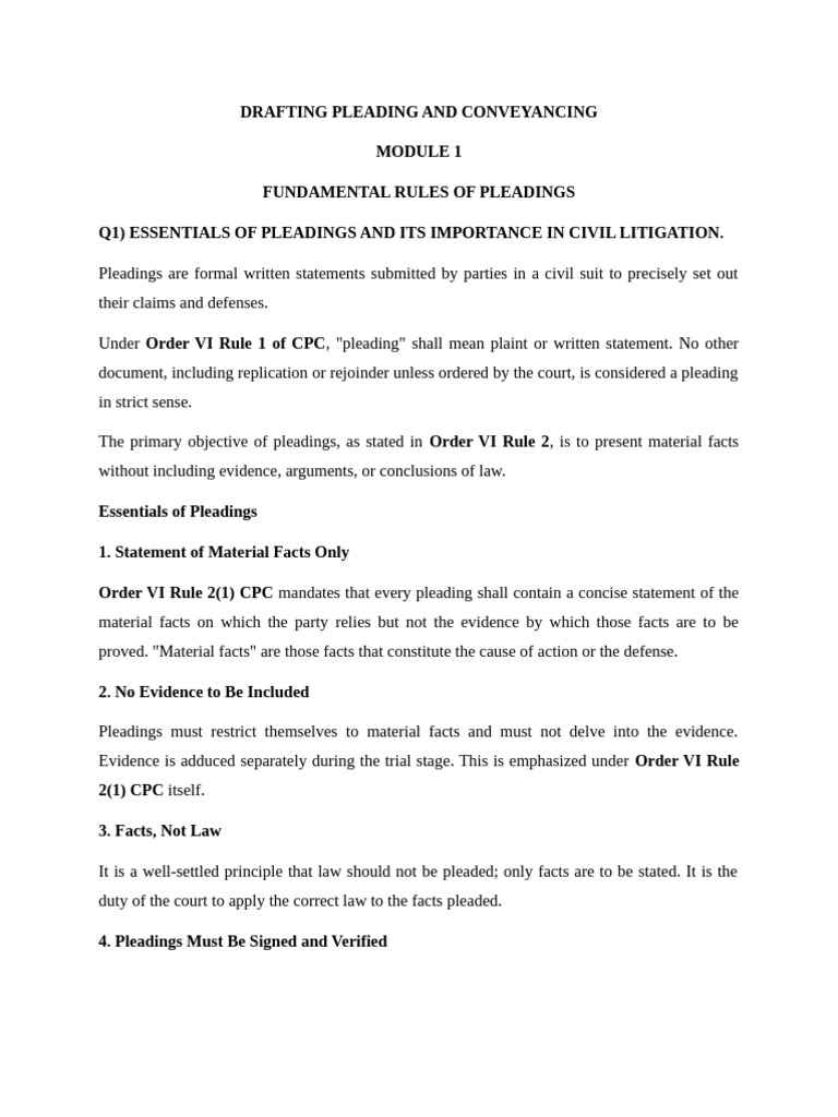 Drafting Pleading and Conveyancing | PDF | Affidavit | Perjury