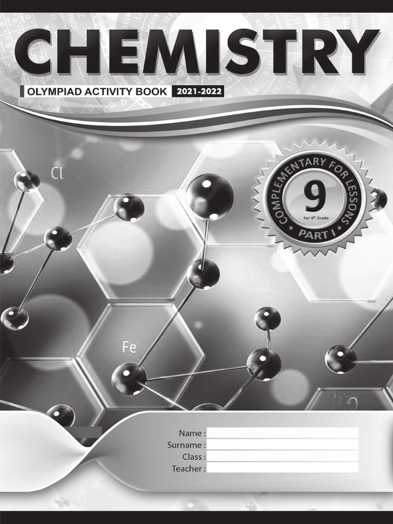 2021 2022 Chemistry Grade 9 Olympiad Activity Book Sapat | PDF | Atoms ...