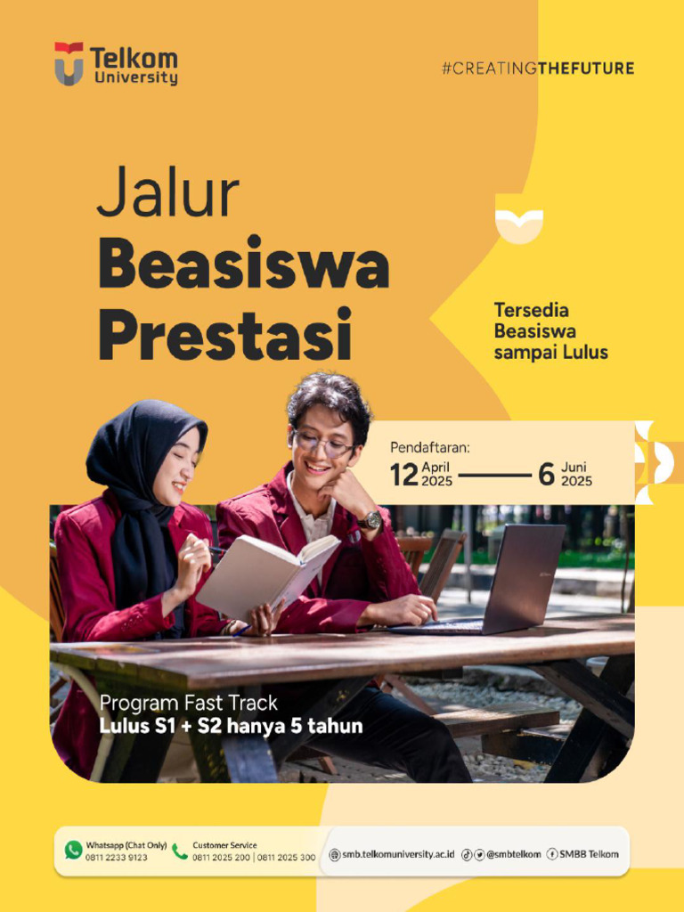 Brosur Jalur Beasiswa Pintar Telkom University 2025 | PDF
