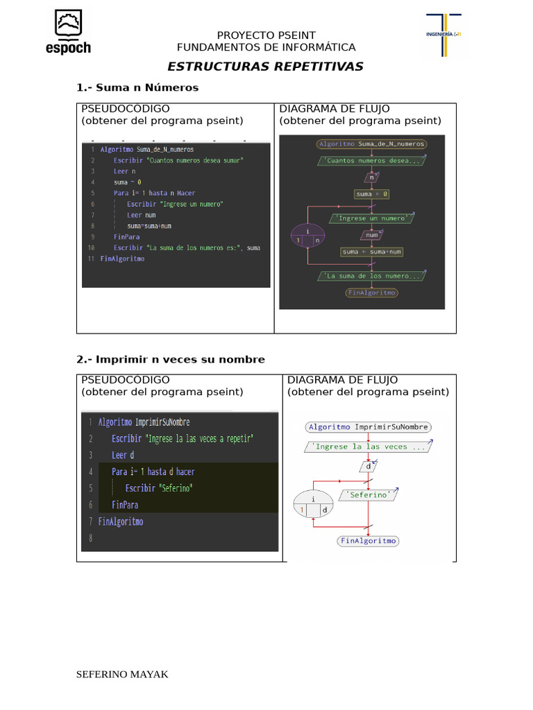 Proyecto Pseint Final (ESTRUCTURAS REPETITIVAS, VECTORES, MATRICES ...
