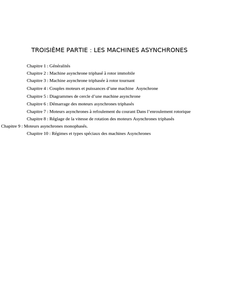 Machines Asynchrones : Principes et Types | PDF | Générateur électrique ...