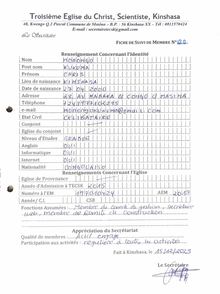 Recommandation CHRIS | PDF