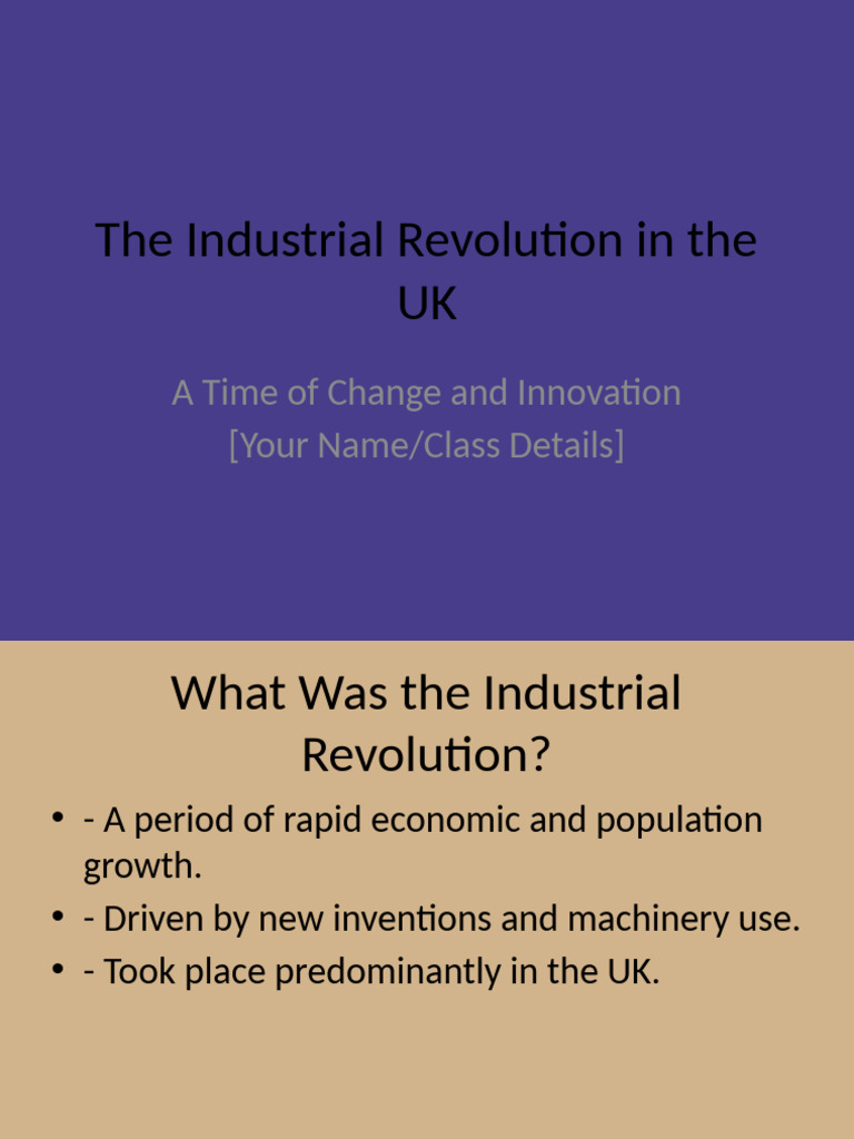 Industrial Revolution Presentation With Backgrounds | PDF