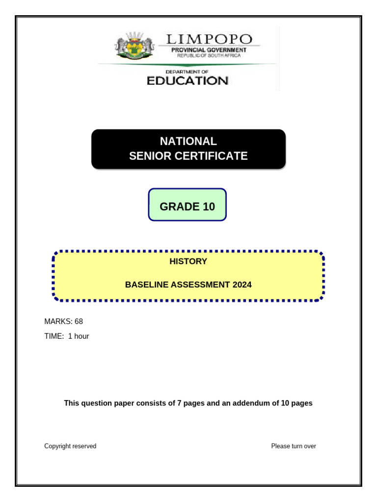 HIST Gr10 QP 2024-1 | PDF | Essays | Human Communication