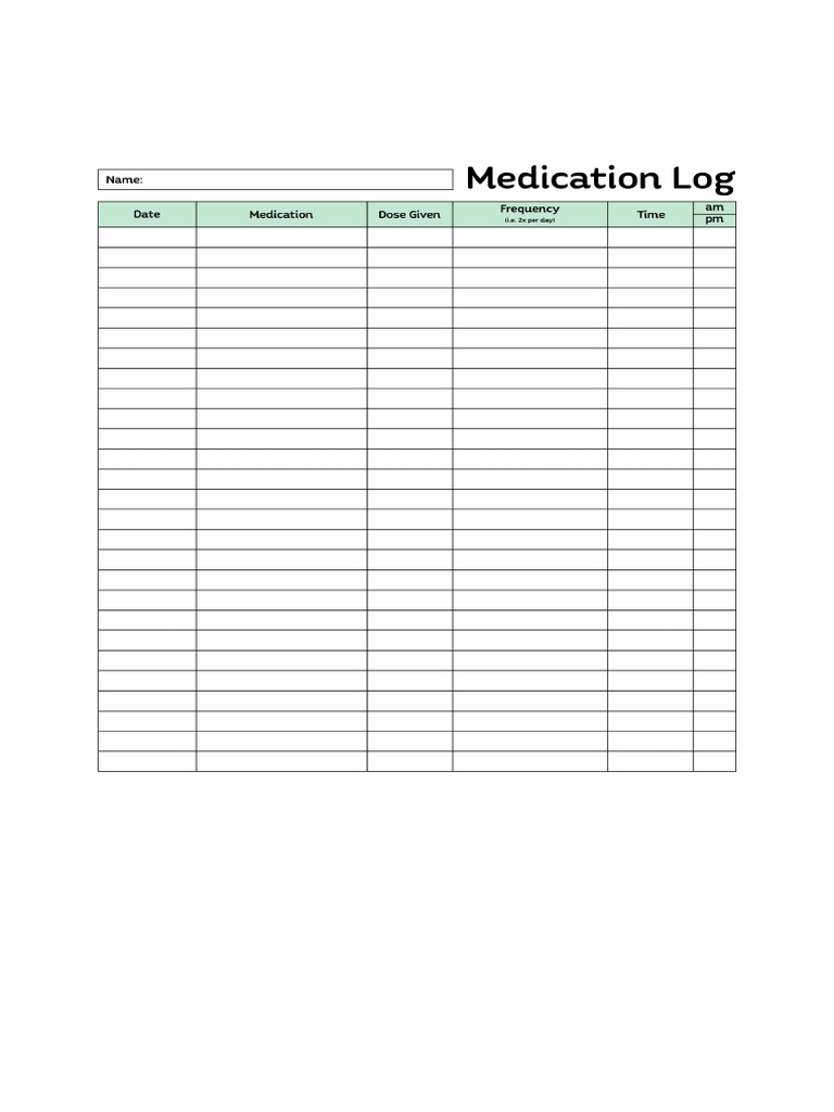Free Printable Medication Administration Record 189181.Png | PDF