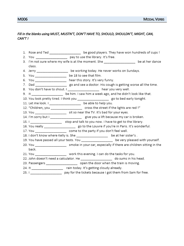 m006 Modal Verbs Flat 2 | PDF