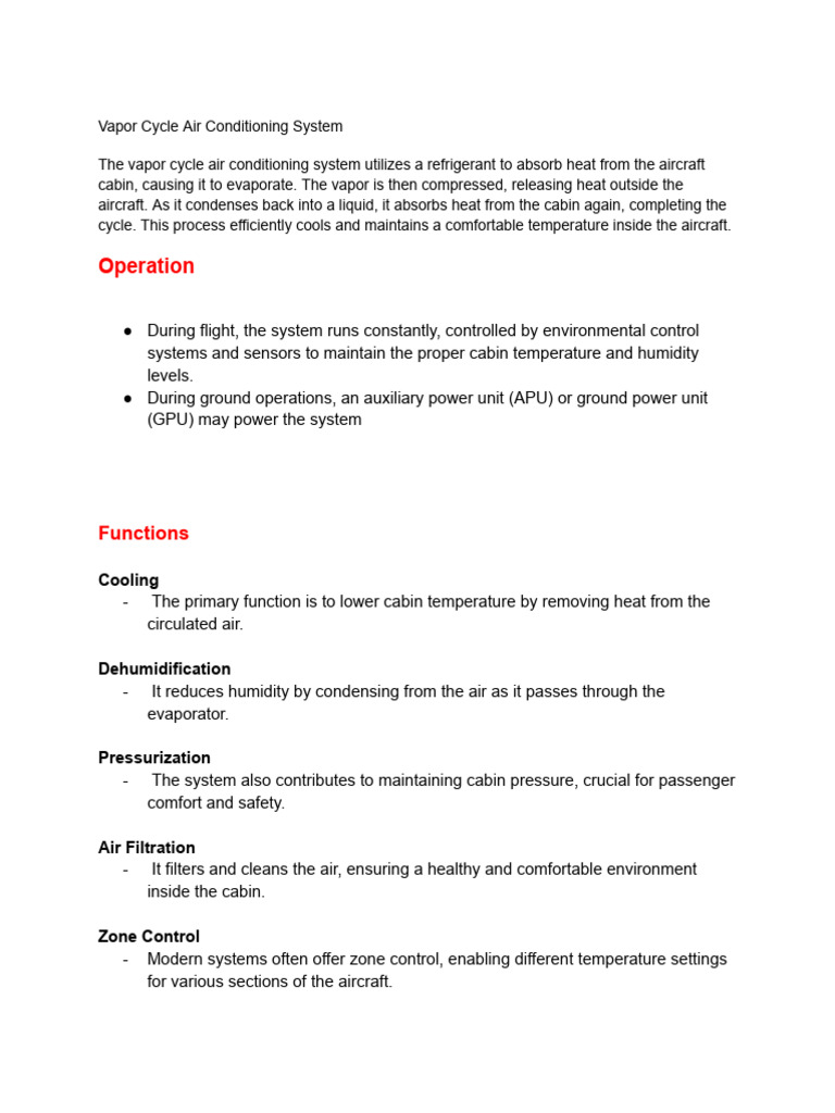 Vapor Cycle Air Conditioning System | PDF | Air Conditioning | Physical ...