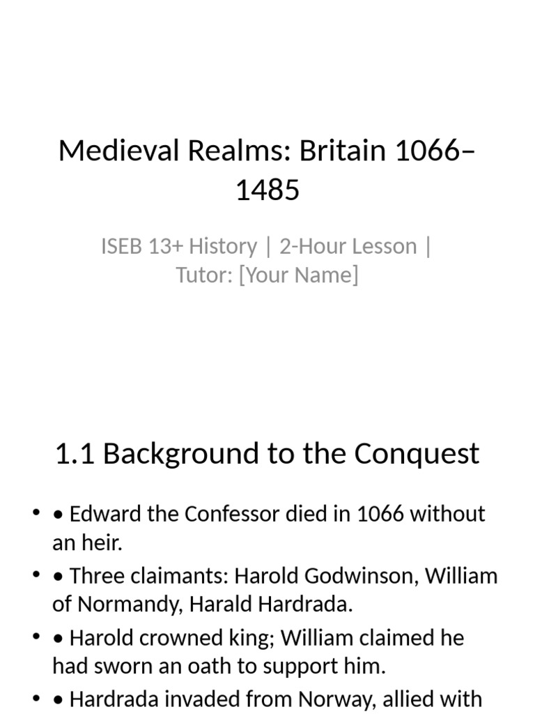 Conquest and Control in Medieval Britain | PDF