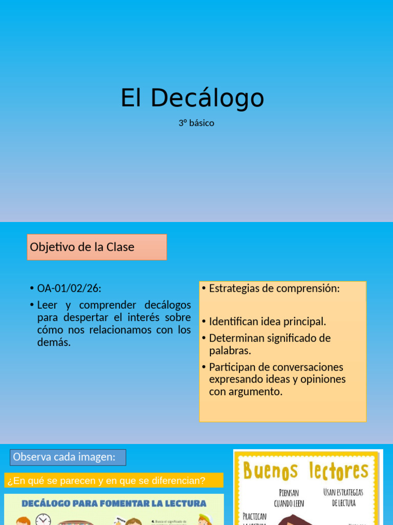 Decálogo para la Convivencia Escolar | PDF | Diez Mandamientos ...