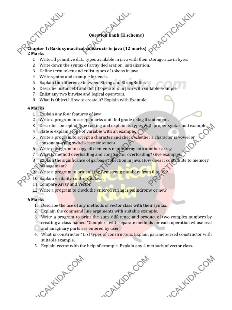 JPR 314317 IMP Question Bank For MSBTE Summer 2025 Exam | PDF