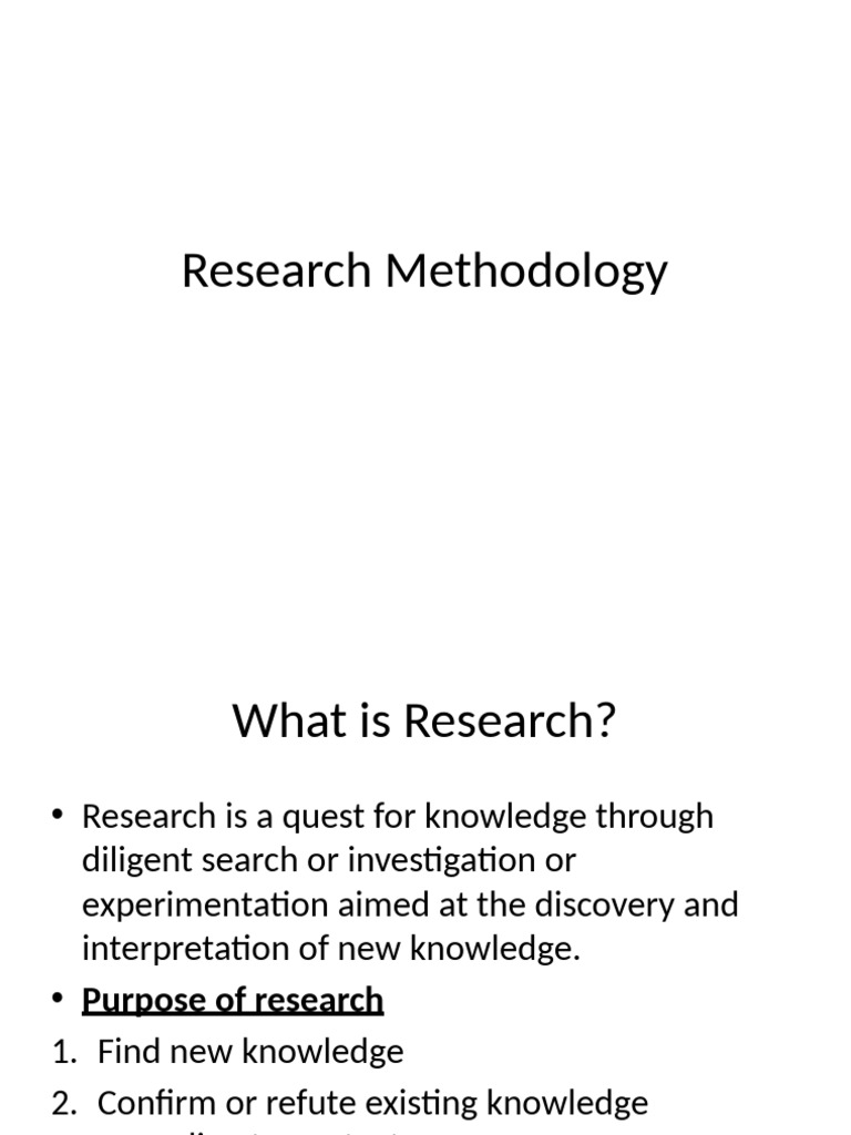 Research Methodology | PDF | Ddt | Knowledge