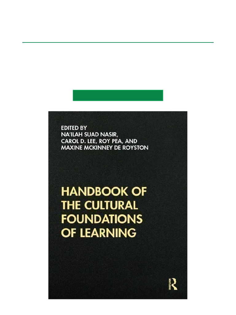Handbook of The Cultural Foundations of Learning - 1st Edition All-in ...