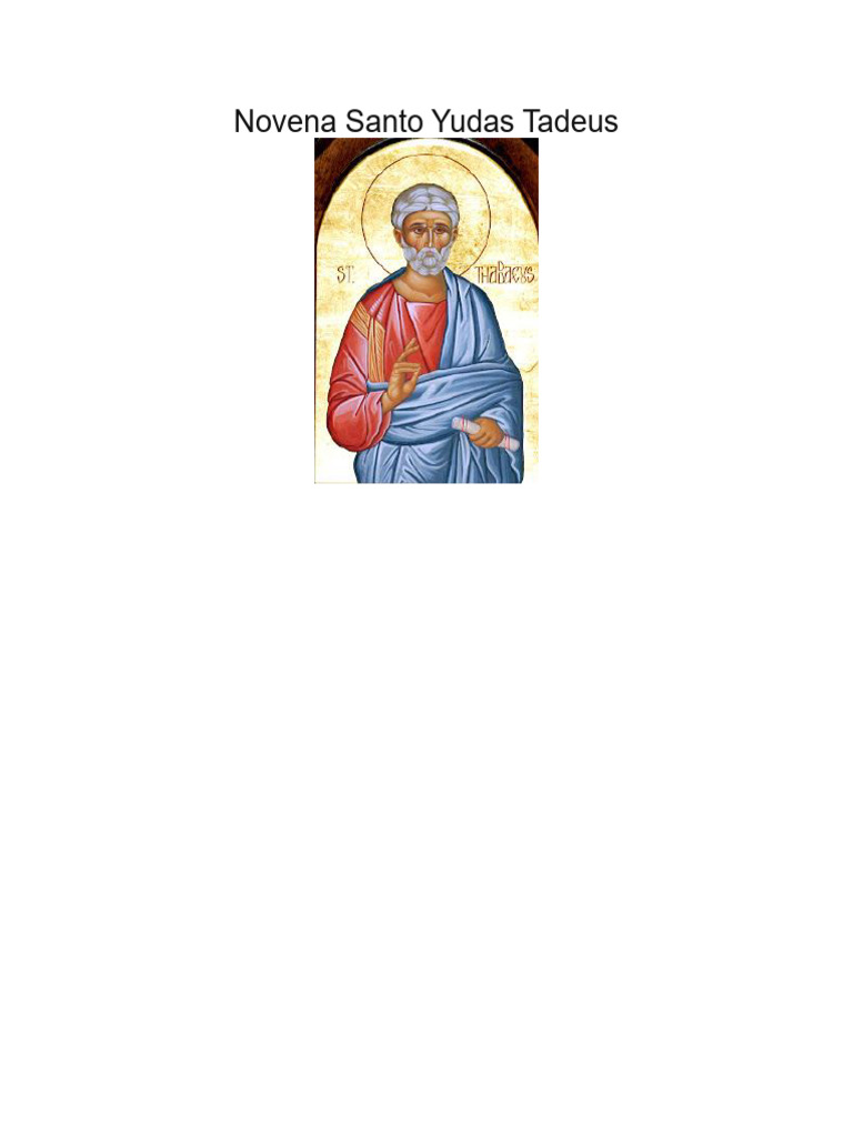 Novena Santo Yudas Tadeus 9 Hari | PDF