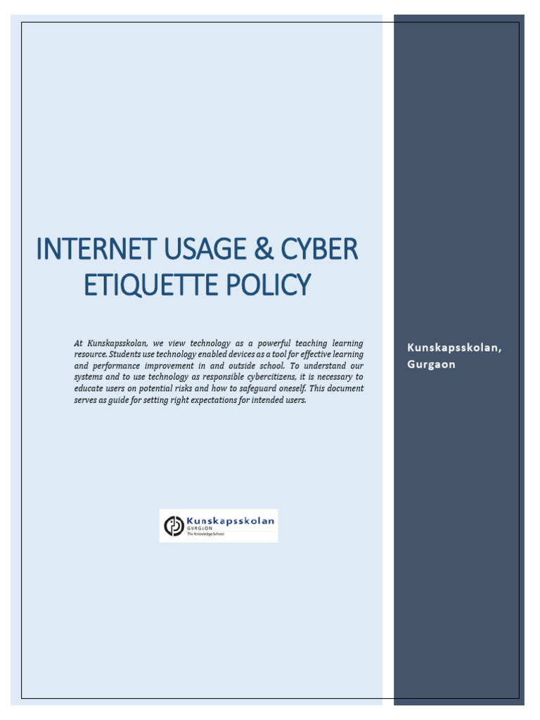 Cyber Etiquettes Policy | PDF | Internet | Popular Culture & Media Studies