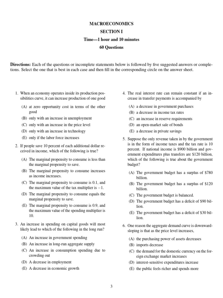 AP 2022 Macroeconomics Woa 2 | PDF | Full Employment | Exchange Rate